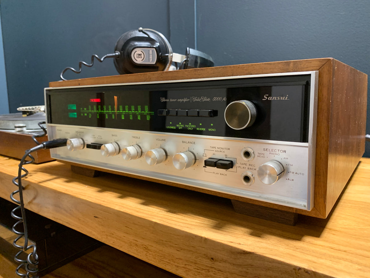 Sansui 5000A Vintage Receiver, 1969, Wood Case, Serviced - SOLD – Holt Hill Audio
